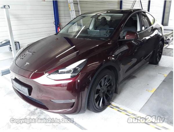 Sarkans Tesla Model Y 2023 Tallina, ar dzinēja tilpumu 0.00 L un nobraukumu 58 tūkst. km par 41990 €, foto 1 vietnē AUTOMOTO.COM.LV