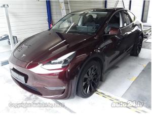 Sarkans Tesla Model Y 2023 Tallina, ar dzinēja tilpumu 0.00 L un nobraukumu 58 tūkst. km par 41990 €, foto  vietnē AUTOMOTO.COM.LV