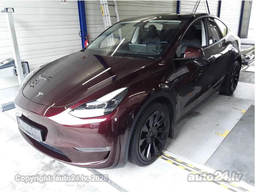 Sarkans Tesla Model Y 2023 Tallina, ar dzinēja tilpumu 0.00 L un nobraukumu 58 tūkst. km par 41990 €, foto 1 vietnē AUTOMOTO.COM.LV