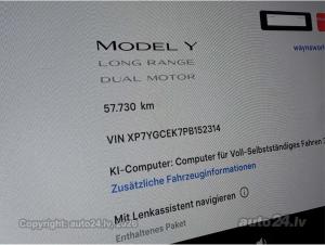 Sarkans Tesla Model Y 2023 Tallina, ar dzinēja tilpumu 0.00 L un nobraukumu 58 tūkst. km par 41990 €, foto 11 vietnē AUTOMOTO.COM.LV