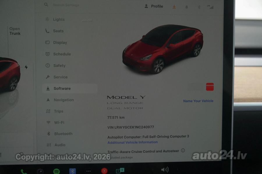 Tesla Model Y 2022 in Tallinn, with an engine capacity of 0.00 L and mileage of 78 thousand km for 36890 €, photo 16 on AUTOMOTO.COM.LV