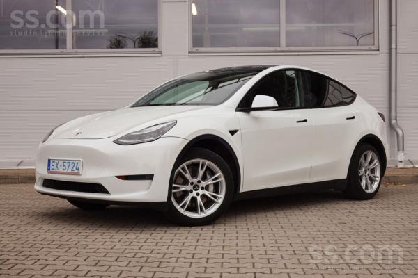 Balts Tesla Model Y 2020 Rīga, ar dzinēja tilpumu 0.00 L un nobraukumu 73 tūkst. km par 28995 €, foto 1 vietnē AUTOMOTO.COM.LV