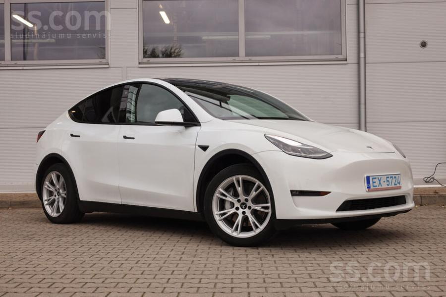 Balts Tesla Model Y 2020 Rīga, ar dzinēja tilpumu 0.00 L un nobraukumu 73 tūkst. km par 28995 €, foto 5 vietnē AUTOMOTO.COM.LV