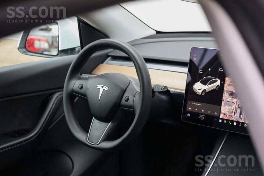 Balts Tesla Model Y 2020 Rīga, ar dzinēja tilpumu 0.00 L un nobraukumu 73 tūkst. km par 28995 €, foto 17 vietnē AUTOMOTO.COM.LV