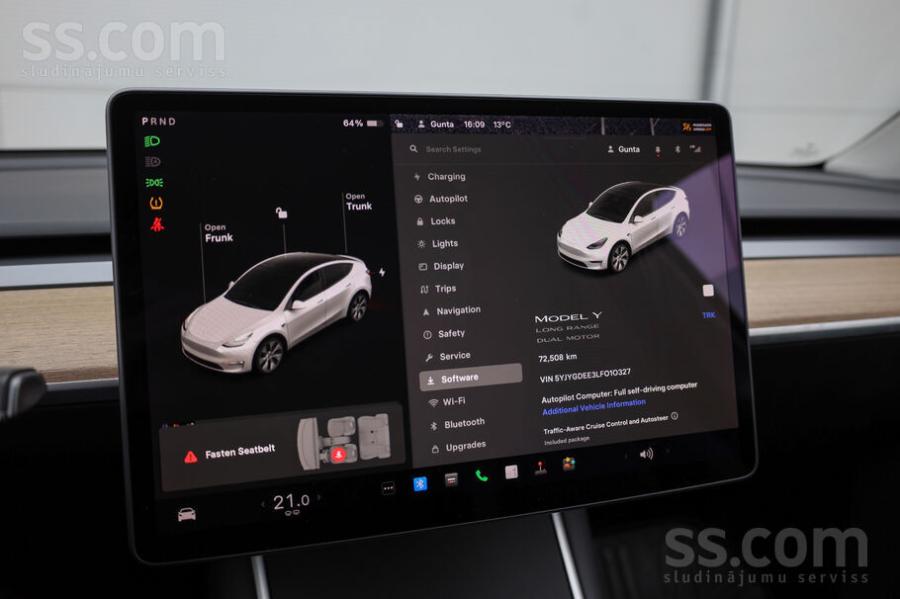 Balts Tesla Model Y 2020 Rīga, ar dzinēja tilpumu 0.00 L un nobraukumu 73 tūkst. km par 28995 €, foto 21 vietnē AUTOMOTO.COM.LV