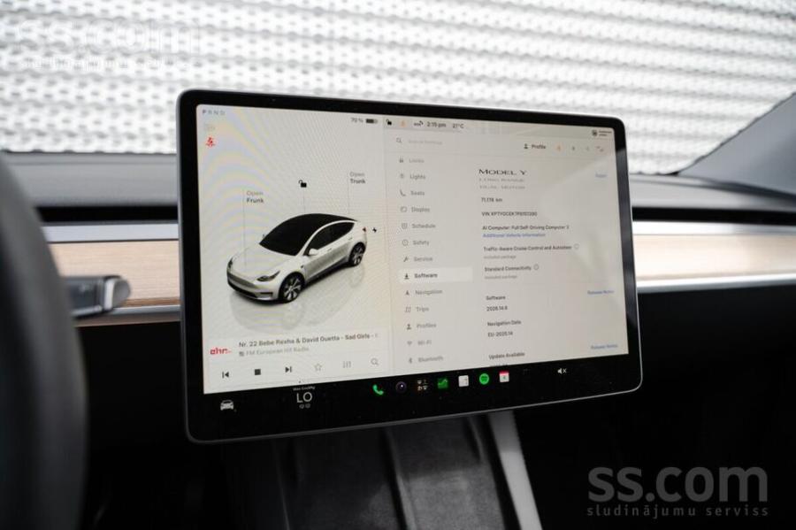 Balts Tesla Model Y 2021 Rīga, ar dzinēja tilpumu 0.00 L un nobraukumu 71 tūkst. km par 32150 €, foto 15 vietnē AUTOMOTO.COM.LV