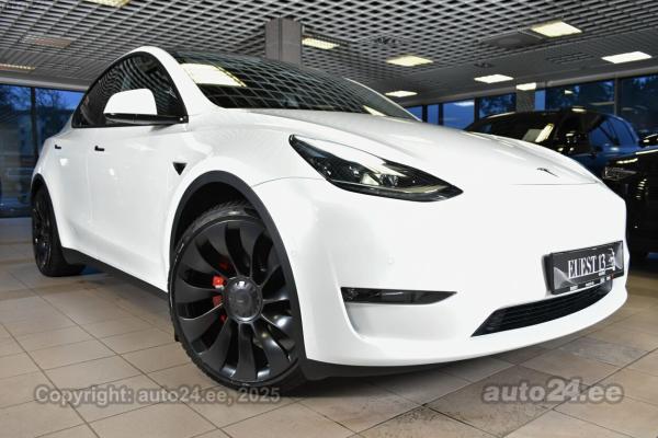 Balts Tesla Model Y 2022 Tallina, ar dzinēja tilpumu 0.00 L un nobraukumu 70 tūkst. km par 39890 €, foto 1 vietnē AUTOMOTO.COM.LV