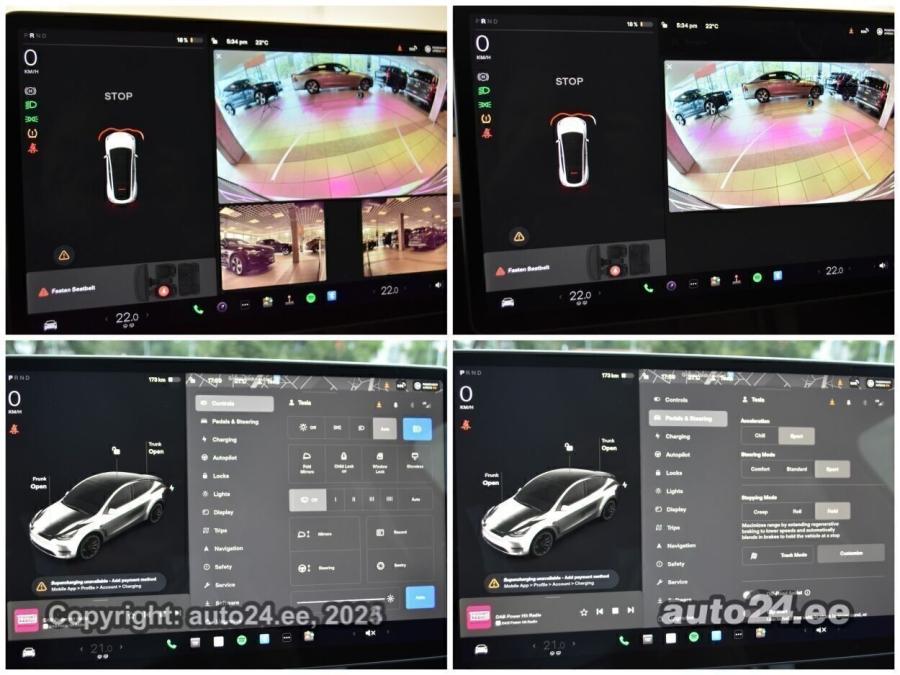Белый Тесла Модель Y 2022 в Таллин, объемом двигателя 0.00 л и пробегом 70 тыс. км за 39890 €, фото 12 на AUTOMOTO.COM.LV