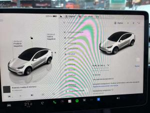 White Tesla Model Y 2022 in Vilnius, with an engine capacity of 0.00 L and mileage of 71 thousand km for 26015 €, photo 7 on AUTOMOTO.COM.LV