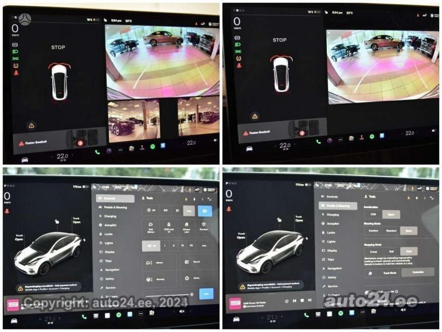 Белый Тесла Модель Y 2022 в Таллин, объемом двигателя 0.00 л и пробегом 70 тыс. км за 39890 €, фото 12 на AUTOMOTO.COM.LV