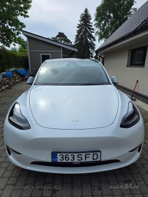White Tesla Model Y 2022 in Tallinn, with an engine capacity of 0.00 L and mileage of 83 thousand km for 33000 €, photo  on AUTOMOTO.COM.LV