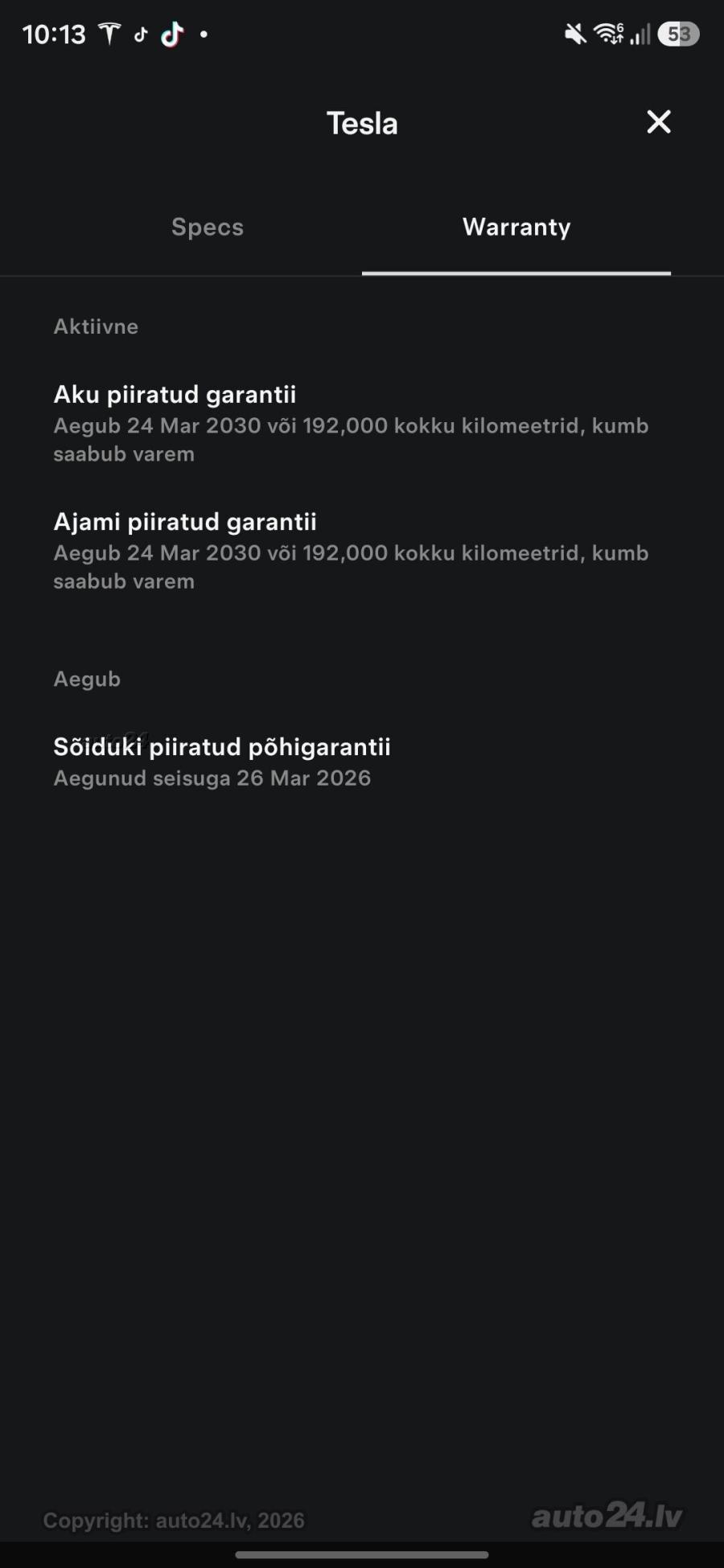 White Tesla Model Y 2022 in Tallinn, with an engine capacity of 0.00 L and mileage of 83 thousand km for 33000 €, photo 14 on AUTOMOTO.COM.LV