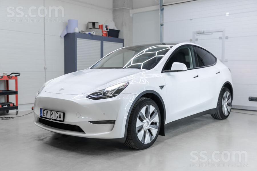 Balts Tesla Model Y 2022 Rīga, ar dzinēja tilpumu 0.00 L un nobraukumu 112 tūkst. km par 32740 €, foto 4 vietnē AUTOMOTO.COM.LV