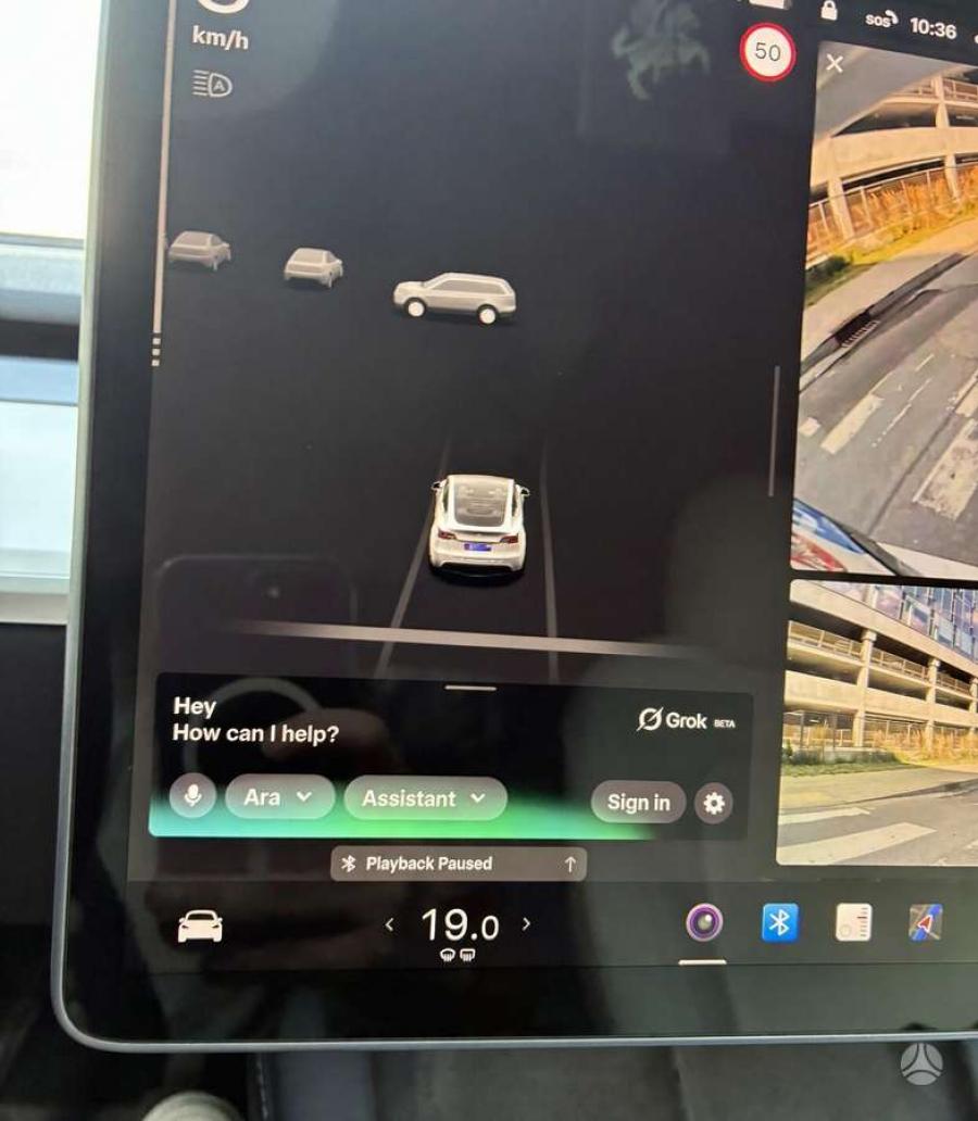 White Tesla Model Y 2022 in Vilnius, with an engine capacity of 0.00 L and mileage of 76 thousand km for 32500 €, photo 26 on AUTOMOTO.COM.LV