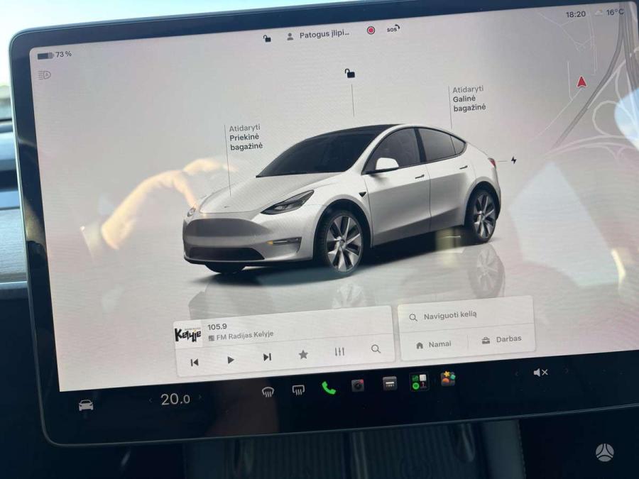 Balts Tesla Model Y 2022 Kauņa, ar dzinēja tilpumu 0.00 L un nobraukumu 68 tūkst. km par 34000 €, foto 45 vietnē AUTOMOTO.COM.LV