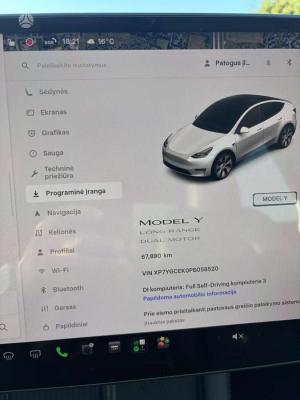 Balts Tesla Model Y 2022 Kauņa, ar dzinēja tilpumu 0.00 L un nobraukumu 68 tūkst. km par 34000 €, foto 46 vietnē AUTOMOTO.COM.LV
