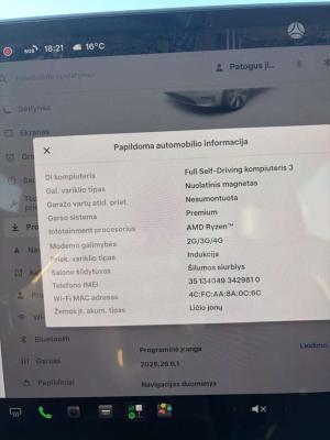 Balts Tesla Model Y 2022 Kauņa, ar dzinēja tilpumu 0.00 L un nobraukumu 68 tūkst. km par 34000 €, foto 47 vietnē AUTOMOTO.COM.LV