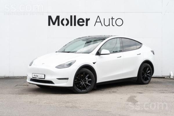 Balts Tesla Model Y 2022 Rīga, ar dzinēja tilpumu 0.00 L un nobraukumu 98 tūkst. km par 38900 €, foto 1 vietnē AUTOMOTO.COM.LV