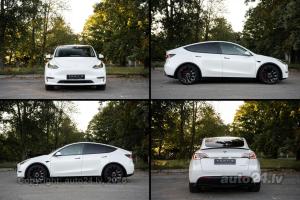 White Tesla Model Y 2022 in Tallinn, with an engine capacity of 0.00 L and mileage of 43 thousand km for 41000 €, photo 25 on AUTOMOTO.COM.LV