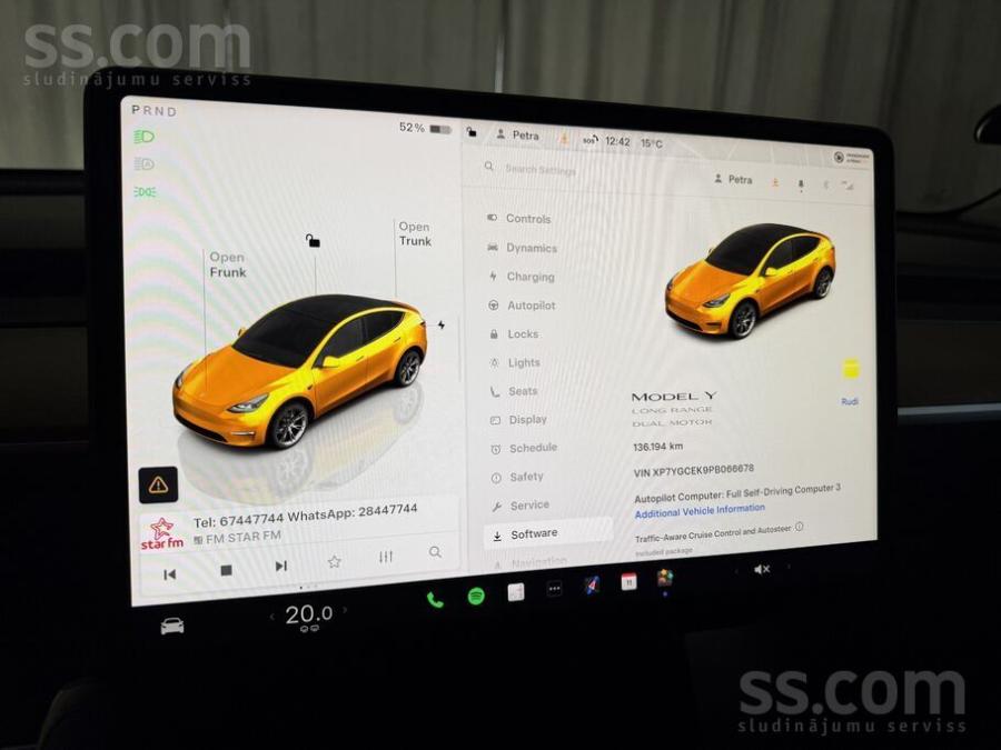 Белый Тесла Модель Y 2023 в Рига, объемом двигателя 0.00 л и пробегом 136 тыс. км за 29990 €, фото 18 на AUTOMOTO.COM.LV