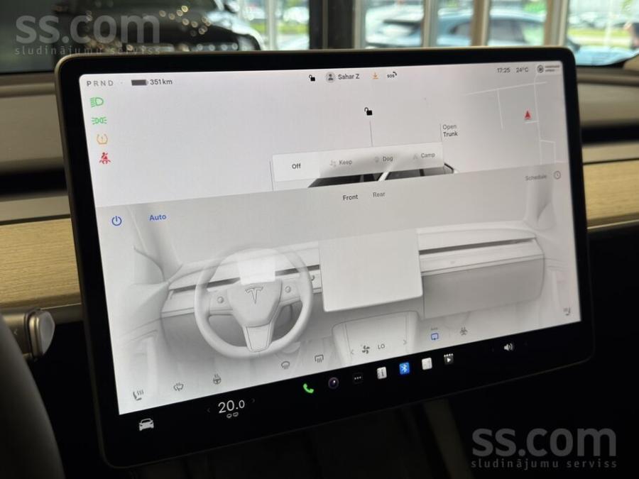 White Tesla Model Y 2023 in Riga, with an engine capacity of 0.00 L and mileage of 77 thousand km for 31990 €, photo 18 on AUTOMOTO.COM.LV
