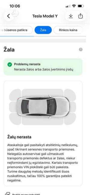 White Tesla Model Y 2023 in Vilnius, with an engine capacity of 0.00 L and mileage of 276 thousand km for 21900 €, photo 18 on AUTOMOTO.COM.LV