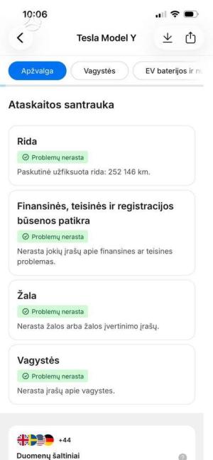 White Tesla Model Y 2023 in Vilnius, with an engine capacity of 0.00 L and mileage of 276 thousand km for 21900 €, photo 20 on AUTOMOTO.COM.LV