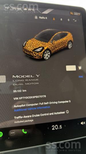Balts Tesla Model Y 2023 Rīga, ar dzinēja tilpumu 0.00 L un nobraukumu 55 tūkst. km par 35000 €, foto 6 vietnē AUTOMOTO.COM.LV