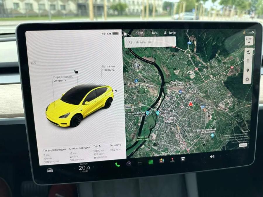 White Tesla Model Y 2023 in Jelgava, with an engine capacity of 0.00 L and mileage of 89 thousand km for 38000 €, photo 30 on AUTOMOTO.COM.LV