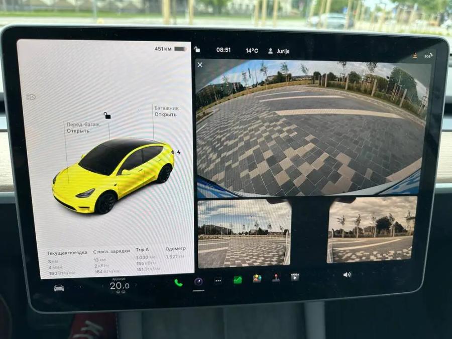 White Tesla Model Y 2023 in Jelgava, with an engine capacity of 0.00 L and mileage of 89 thousand km for 38000 €, photo 31 on AUTOMOTO.COM.LV