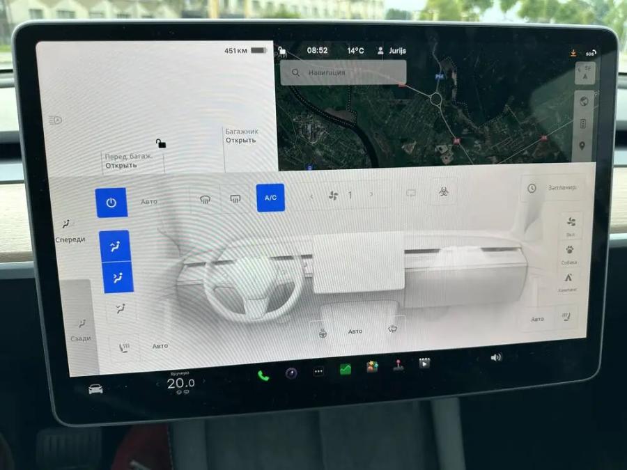 White Tesla Model Y 2023 in Jelgava, with an engine capacity of 0.00 L and mileage of 89 thousand km for 38000 €, photo 33 on AUTOMOTO.COM.LV