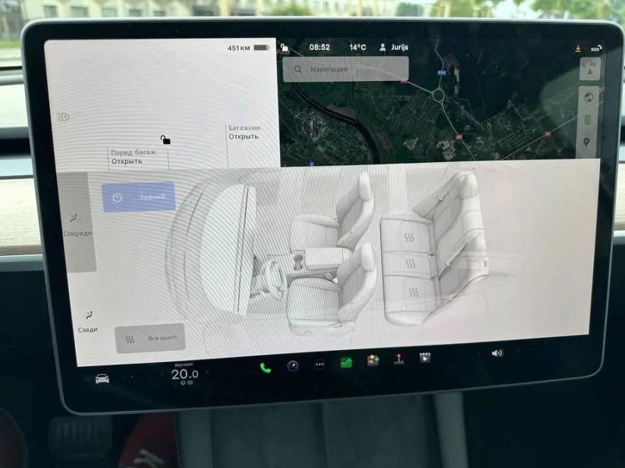 White Tesla Model Y 2023 in Jelgava, with an engine capacity of 0.00 L and mileage of 89 thousand km for 38000 €, photo 34 on AUTOMOTO.COM.LV