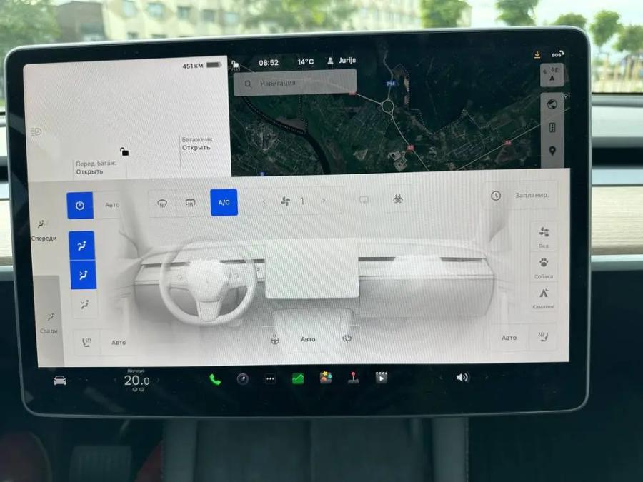 White Tesla Model Y 2023 in Jelgava, with an engine capacity of 0.00 L and mileage of 89 thousand km for 38000 €, photo 36 on AUTOMOTO.COM.LV