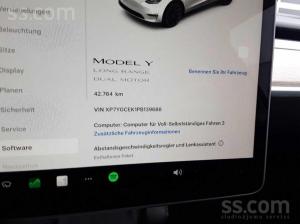 Balts Tesla Model Y 2023 Rīga, ar dzinēja tilpumu 0.00 L un nobraukumu 43 tūkst. km par 38500 €, foto 5 vietnē AUTOMOTO.COM.LV