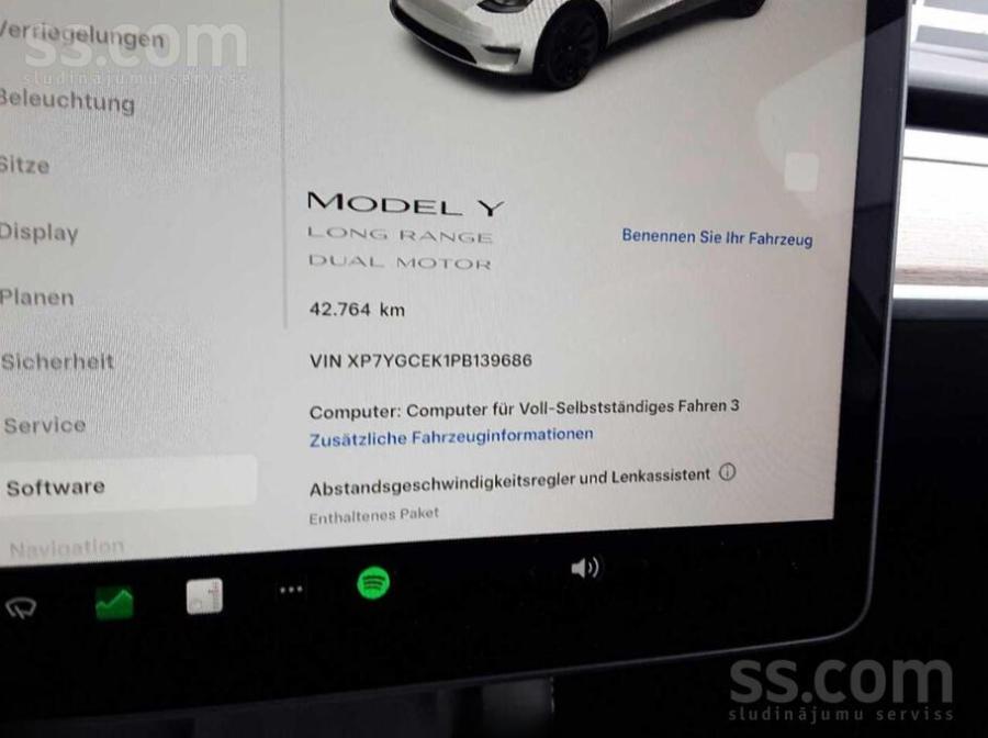 Balts Tesla Model Y 2023 Rīga, ar dzinēja tilpumu 0.00 L un nobraukumu 43 tūkst. km par 38500 €, foto 5 vietnē AUTOMOTO.COM.LV