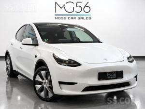 White Tesla Model Y 2023 in Riga, with an engine capacity of 0.00 L and mileage of 19 thousand km for 32900 €, photo 3 on AUTOMOTO.COM.LV