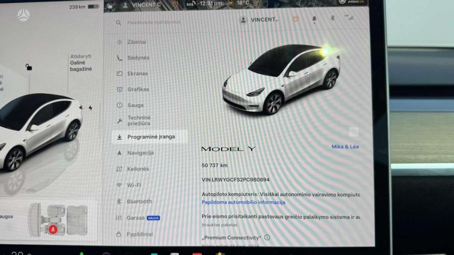 Balts Tesla Model Y 2023 Viļņa, ar dzinēja tilpumu 0.00 L un nobraukumu 50 tūkst. km par 28500 €, foto 26 vietnē AUTOMOTO.COM.LV