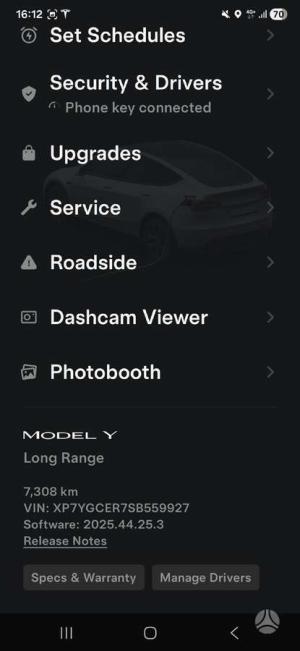Белый Тесла Модель Y 2024 в Каунас, объемом двигателя 0.00 л и пробегом 7 тыс. км за 36500 €, фото 17 на AUTOMOTO.COM.LV