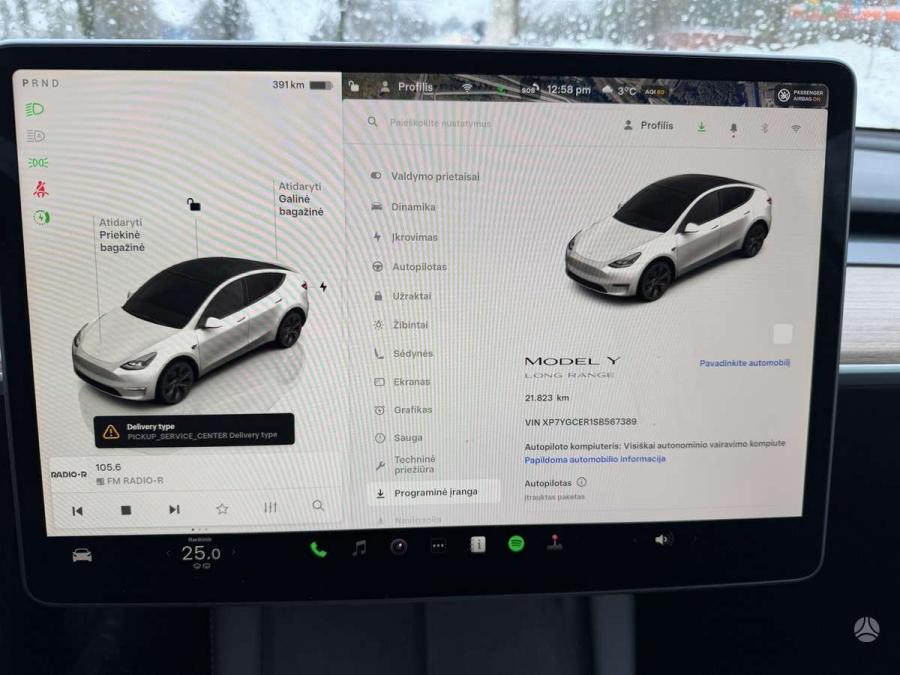 Белый Тесла Модель Y 2024 в Вильнюс, объемом двигателя 0.00 л и пробегом 21 тыс. км за 31900 €, фото 14 на AUTOMOTO.COM.LV