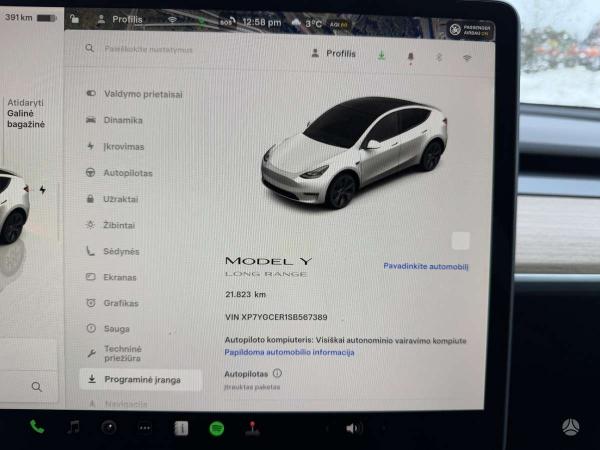 Белый Тесла Модель Y 2024 в Вильнюс, объемом двигателя 0.00 л и пробегом 21 тыс. км за 31900 €, фото 15 на AUTOMOTO.COM.LV