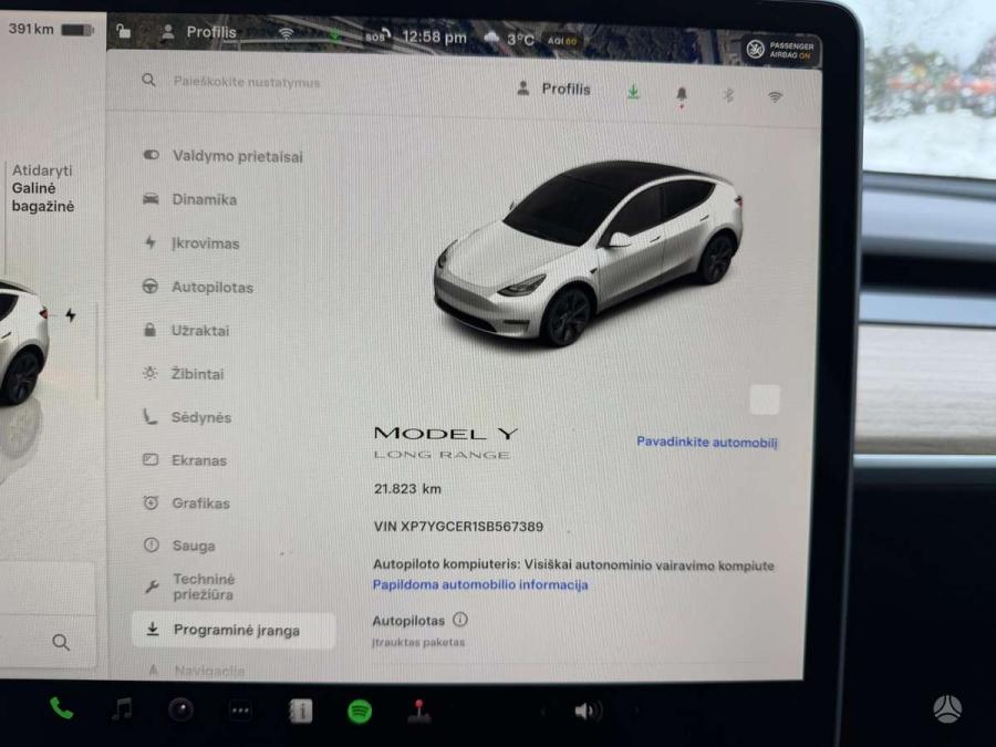 Белый Тесла Модель Y 2024 в Вильнюс, объемом двигателя 0.00 л и пробегом 21 тыс. км за 31900 €, фото 15 на AUTOMOTO.COM.LV