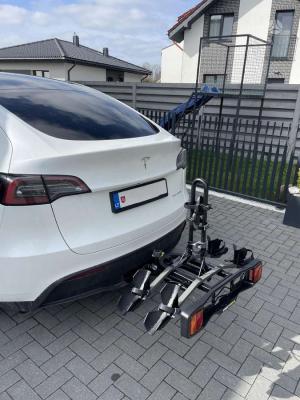 White Tesla Model Y 2024 in Klaipeda, with an engine capacity of 0.00 L and mileage of 46 thousand km for 45500 €, photo 9 on AUTOMOTO.COM.LV