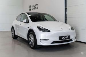 White Tesla Model Y 2024 in Vilnius, with an engine capacity of 0.00 L and mileage of 68 thousand km for 36900 €, photo  on AUTOMOTO.COM.LV