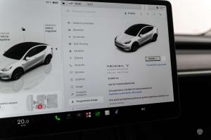 White Tesla Model Y 2024 in Vilnius, with an engine capacity of 0.00 L and mileage of 68 thousand km for 36900 €, photo 25 on AUTOMOTO.COM.LV