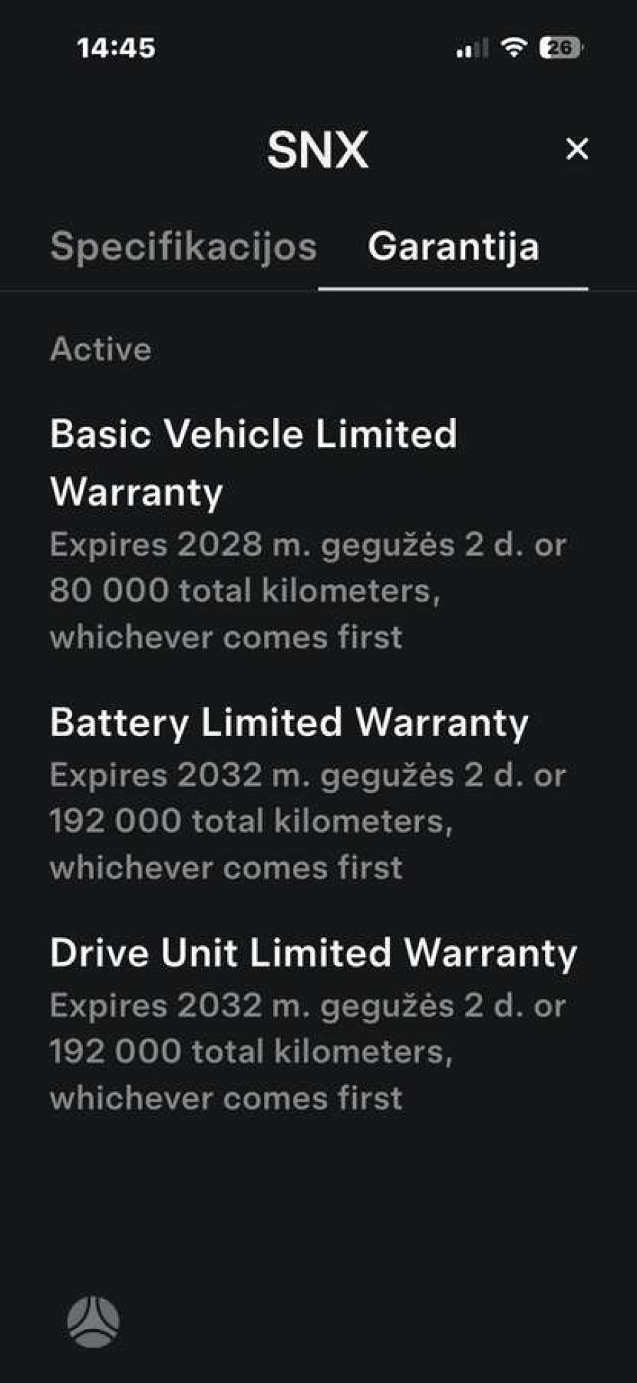White Tesla Model Y 2024 in Alytus, with an engine capacity of 0.00 L and mileage of 25 thousand km for 35600 €, photo 23 on AUTOMOTO.COM.LV