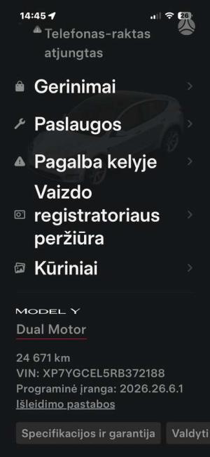 White Tesla Model Y 2024 in Alytus, with an engine capacity of 0.00 L and mileage of 25 thousand km for 35600 €, photo 25 on AUTOMOTO.COM.LV