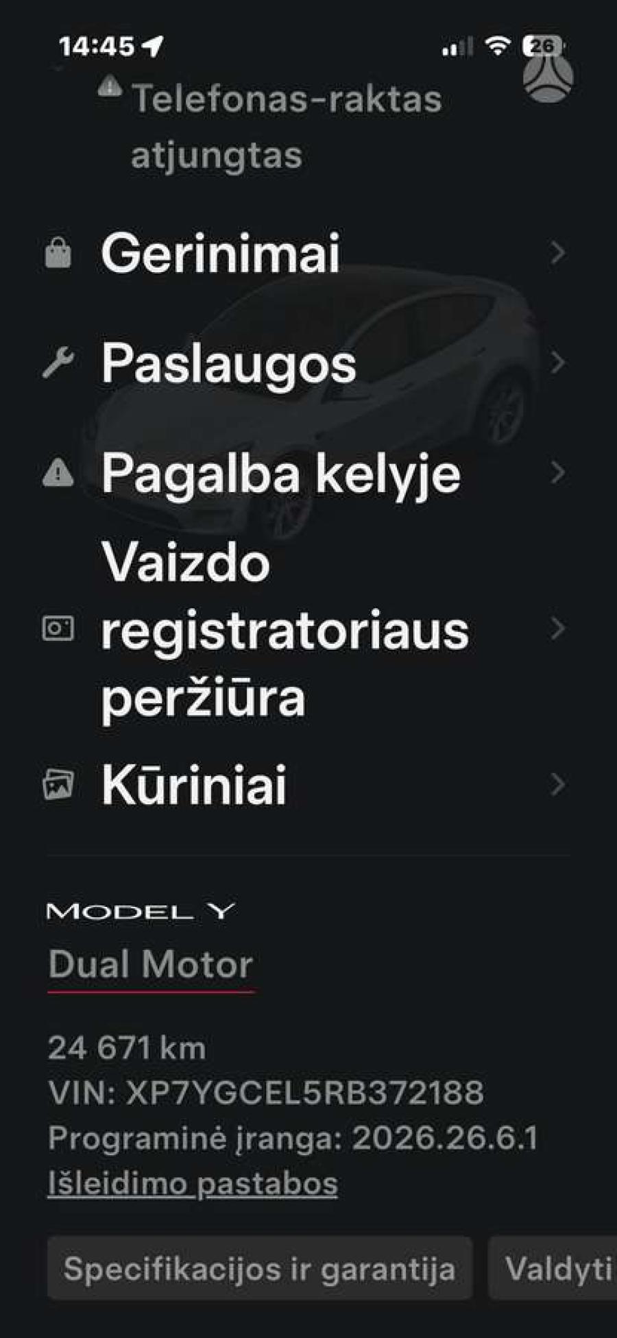 White Tesla Model Y 2024 in Alytus, with an engine capacity of 0.00 L and mileage of 25 thousand km for 35600 €, photo 25 on AUTOMOTO.COM.LV