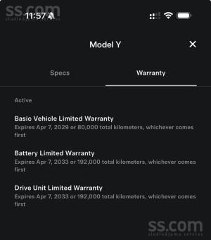 White Tesla Model Y 2025 in Riga, with an engine capacity of 0.00 L and mileage of 13 thousand km for 53500 €, photo 12 on AUTOMOTO.COM.LV