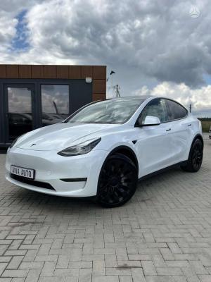 Balts Tesla Model Y 2025 Kauņa, ar dzinēja tilpumu 0.00 L un nobraukumu 7 tūkst. km par 38500 €, foto  vietnē AUTOMOTO.COM.LV
