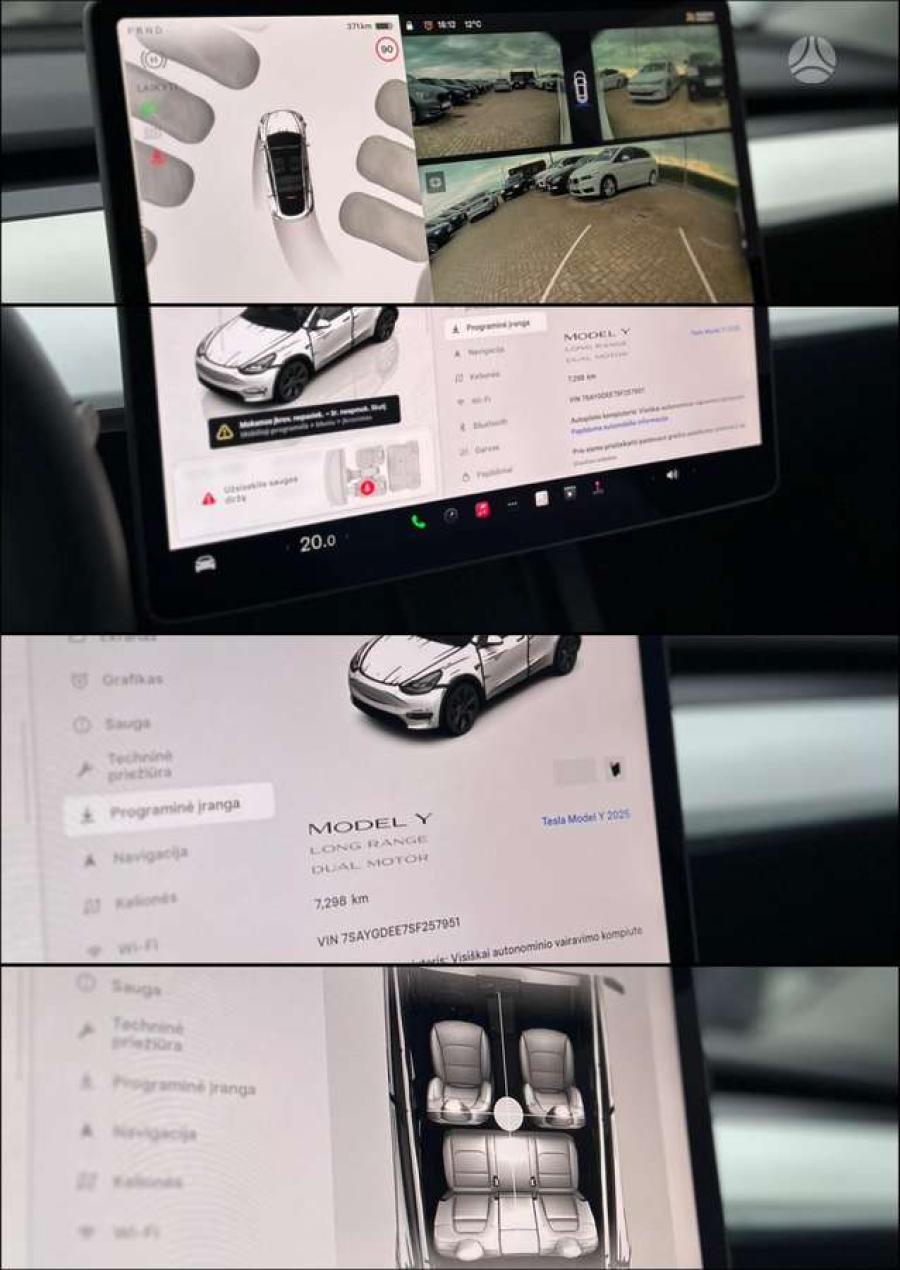 Balts Tesla Model Y 2025 Kauņa, ar dzinēja tilpumu 0.00 L un nobraukumu 7 tūkst. km par 38500 €, foto 27 vietnē AUTOMOTO.COM.LV